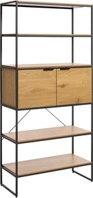 Knihovna v dekoru dubu v přírodní barvě 90x190x40 cm Cesura – Unique Furniture