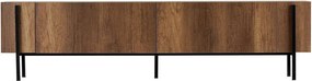 TV stolek v dekoru ořechu v tmavě přírodní barvě 180x45x30 cm Nexus – Kalune Design