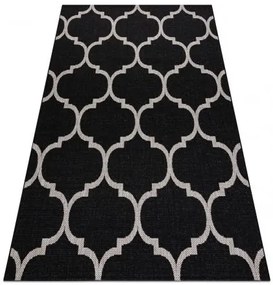 Dywany Luszczow Kusový koberec SIZAL FLOORLUX 20608 Maroko, Jetel, Mříž, černá, stříbrný Rozměr koberce: 160 x 230 cm