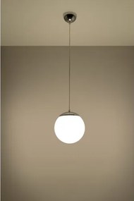 Lustr SOLLUX Ugo 20cm E27 1x60W bez zdroje SL.0263 bílé sklo/chrom