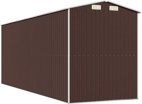 Zahradní kůlna tmavě hnědá 192 x 523 x 223 cm pozinkovaná ocel 3147464