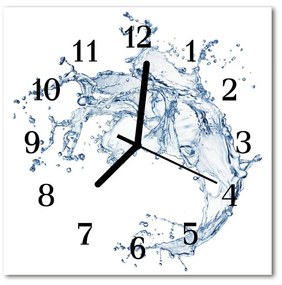 Nástenné skleněné hodiny voda