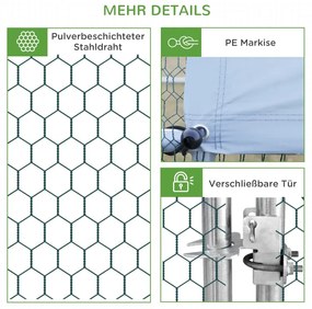 Drátěná klec výběh pro slepice kuřata kurník, Barvy a parametry Materiál kov