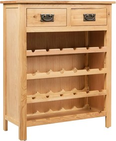 Skříňka na víno 72 x 32 x 90 cm masivní dubové dřevo 247043