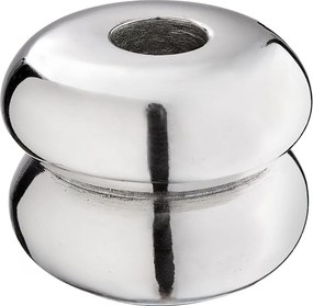 CHROME Svícen na dlouhou svíčku 7 cm - stříbrná