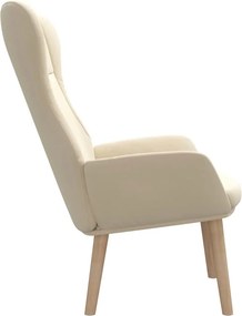 Relaxační židle krémová textil 341396