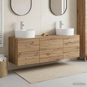 Sada koupelnových skříněk 3 ks Dub artisan 62,5 x 44,5 x 50 cm 3405874