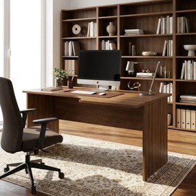Ergonomický stůl Impress 160 x 90 cm, pravý, ořech dijon