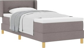 Postel s boxspringem s čelo Taupe 190 x 90 cm textil 3341269