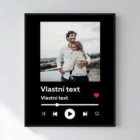 Personalizovaný magický fotoobraz v rámu - 40x50 - hudební přehrávač