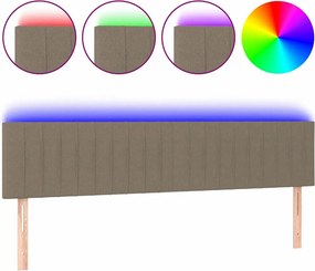 Čelo postele s LED taupe 160x5x78/88 cm textil 3121860