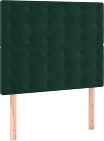 Box spring postel s matrací tmavě zelená 80 x 200 cm samet 3132888