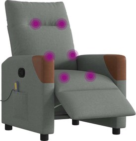 Elektrické masážní polohovací křeslo tmavě šedé textil 3323999