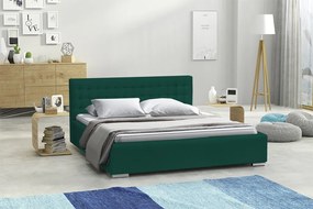 Eka Čalouněná postel SWIFT - Kronos 140x200 cm Barva látky: Azurová (13), Úložný prostor: S kovovým rámem úložného prostoru
