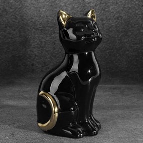 DEKORAČNÍ FIGURKA CAT 11X9X20 CM ČERNÁ