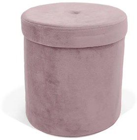 Taburet s úložným prostorem GRAND - 36 x 36 cm - růžový