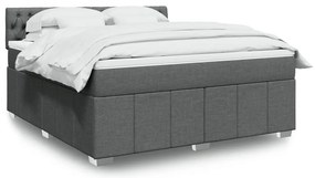 Box spring postel s matrací tmavě šedá 180x200 cm textil 3287155