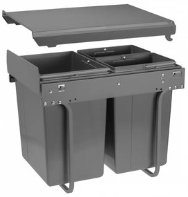 In-Design Odpadkový koš GATOR šířka 400 mm Členění odpadkového koše: 2x20l