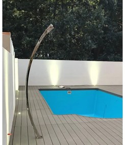 AMA Luxury Shower Bazénová sprcha Luna COLD broušený nerez s nezámrzným systémem