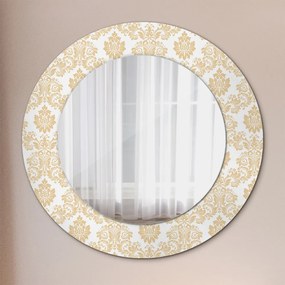 Kulaté dekorativní zrcadlo Baroque damask fi 50 cm