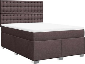 Box spring postel s matrací tmavě hnědá 140x190 cm textil 3290500