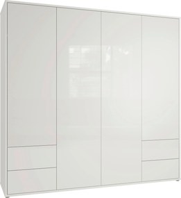 XXXLutz ŠATNÍ SKŘÍŇ S OTOČNÝMI DVEŘMI, bílá, vysoce lesklá bílá, 224/214/60 cm Carryhome - Šatní skříně - 00068701832D