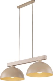 TK Lighting Béžový závěsný lustr Oslo pro žárovku 2x E27 TK11011