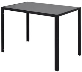 Sedmidílný jídelní set se stolem černá a bílá,  242988