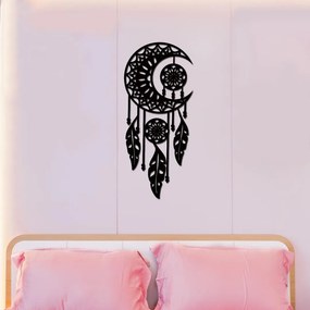 dřevo života Lapač snů MANDALA MOON Zvolte rozměr (cm): 18x40, Zvolte barvu dekoru: Černá