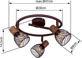 Globo 54817-3 - Bodové svítidlo ISABELLE 3xE14/40W/230V
