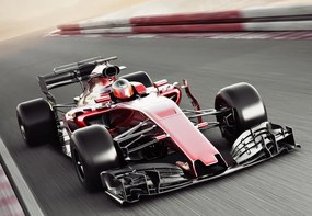 Fototapeta Vůz F1 Na Trati Hladký vinyl 254x184