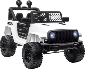 HOMCOM Dětské Elektrické Auto pro Děti od 3 Let - Všestranný Buggy s 12V Baterií, 2 Motory, Dálkovým Ovladačem 2.4G, Světlomety, Klakson, Nastavitelno