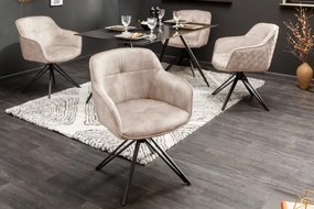Designová židle Natasha šampaňský samet