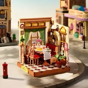 RoboTime 3D dřevěná skládačka Bistro na Champs-Élysées / Miniatura dom