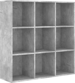 vidaXL Knihovna 98 x 30 x 98 cm dřevotříska [801129] Barva: Betonová šedá