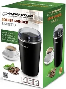 Esperanza EKC008K černá / Mlýnek na kávu / zásobník 70 g / 160 W