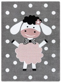 Dywany Łuszczów, Dětský kusový koberec Petit Dolly sheep grey, 180x270, růžová, dětský pokoj