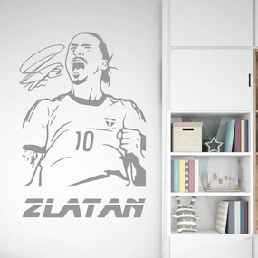 Živá Zeď Samolepka na zeď Fotbalista Zlatan Ibrahimovič Barva: černá