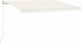 Automatická zatahovací markýza 450 x 300 cm krémová 3068927