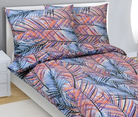 Bellatex Bavlněné povlečení Modrá,Oranžová,Fialová 140x200 cm, 70x90 cm