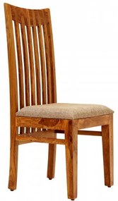 Indický nábytek - Židle Gani s posltrovaným sedákem z indického masivu palisandr Only stain