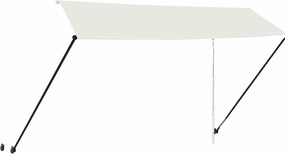 Zatahovací markýza s LED světlem 350 x 150 cm krémová 145926