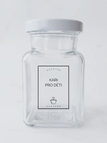 Samolepka na kořenky KARI PRO DĚTI průhledná 3 × 4 cm základní písmo