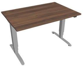 Elektr. nastavitelný stůl 120x80 - HOBIS MOTION MS 3 1200 Dekor stolové desky: ořech, Barva kovové podnože: stříbrná