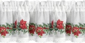 KRÁTKÁ VÁNOČNÍ ZÁCLONA NA PÁSCE XMAS5 150X30 CM VZOROVANÁ