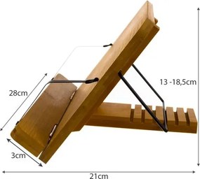 Dřevěný stojan pro knihu a notebook