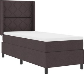 Postel s boxspringem s polštářem Tmavě hnědá 200 x 80 cm textil 3341675