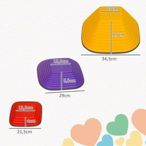 AIYAPLAY říční kameny, 6 balančních kamenů ve tvaru čtverce, stohovatelné a neklouzavé stohovací kameny, unesou zátěž až 80 kg, pro děti od 3 do 8 le…