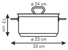 Kastrol HOME PROFI s poklicí ø 24 cm, 5,0 l