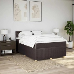 Box spring postel s matrací tmavě hnědá 140x190 cm textil 3289768